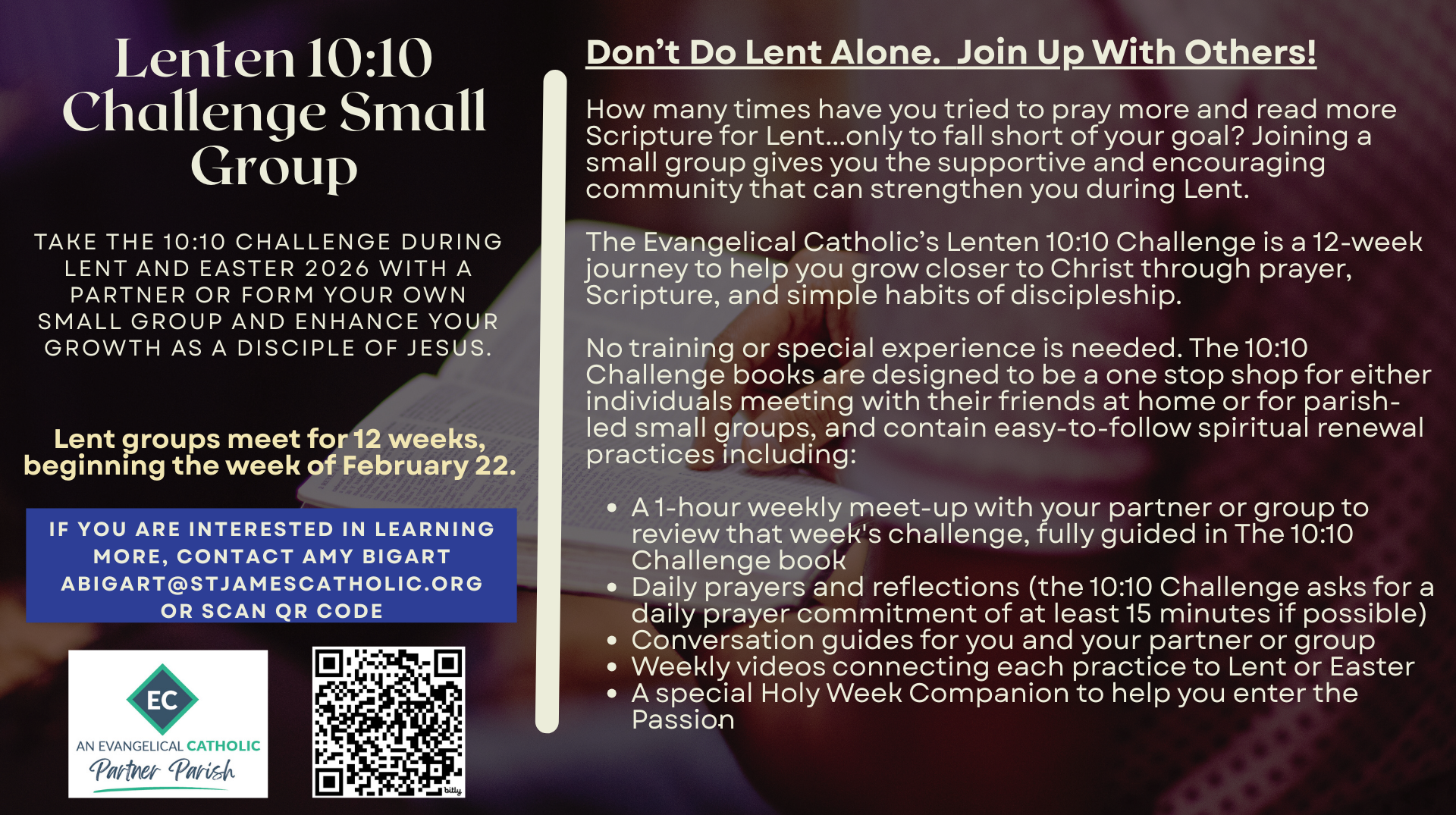 Lenten 10:10 Challenge-Join with Others! - St. James Catholic Church